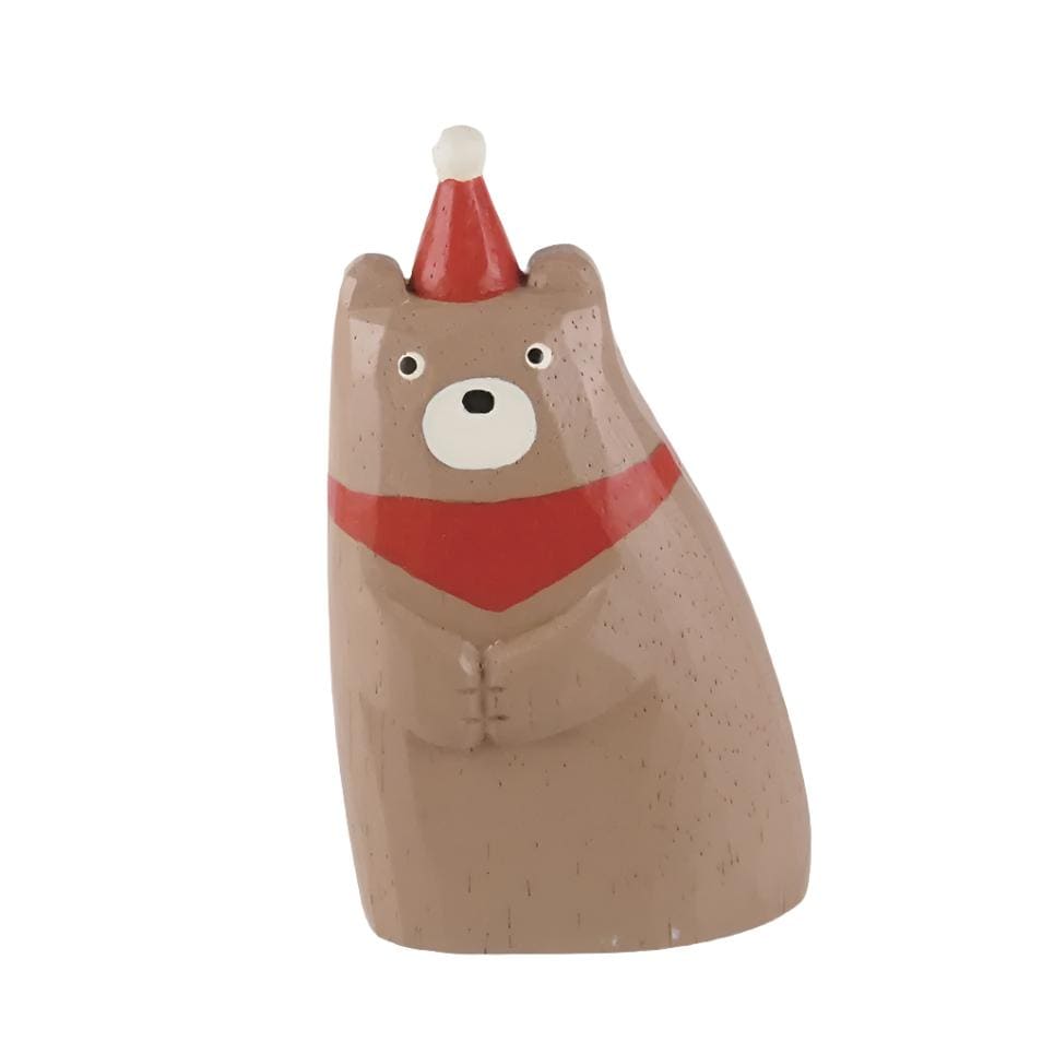 Figurine en bois série de Noël "se blottir" - Ours chez Maison